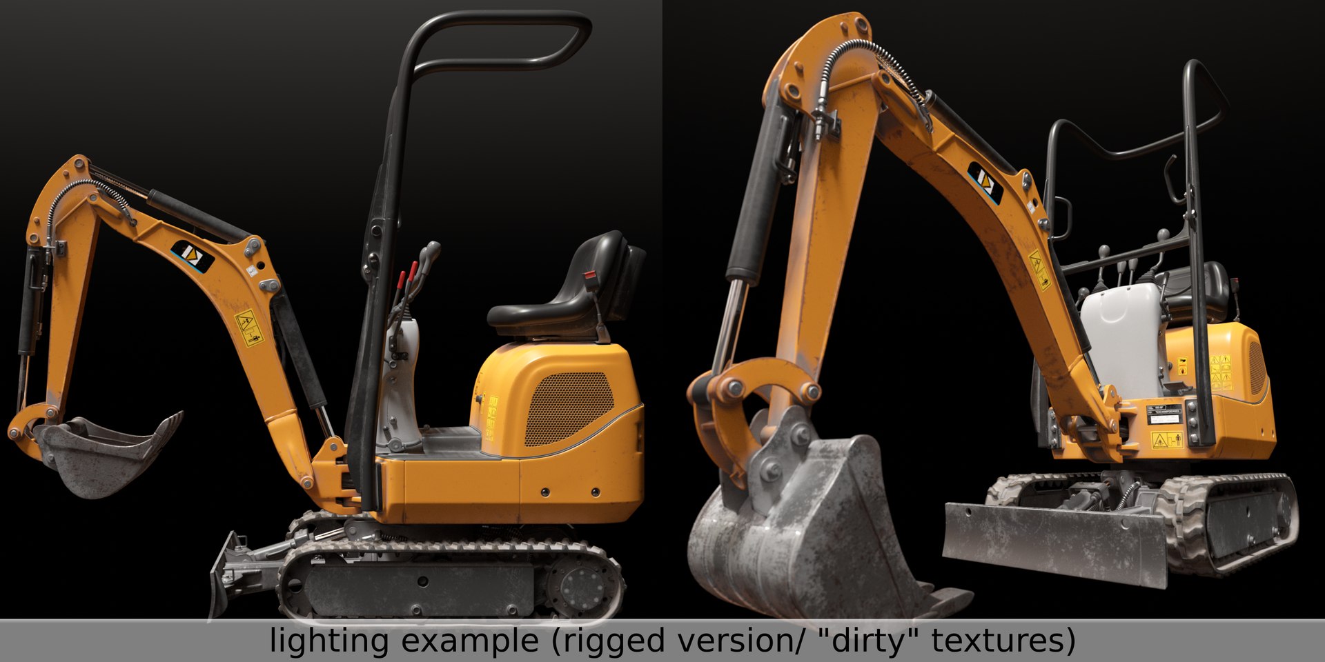 3d Model Mini Excavator