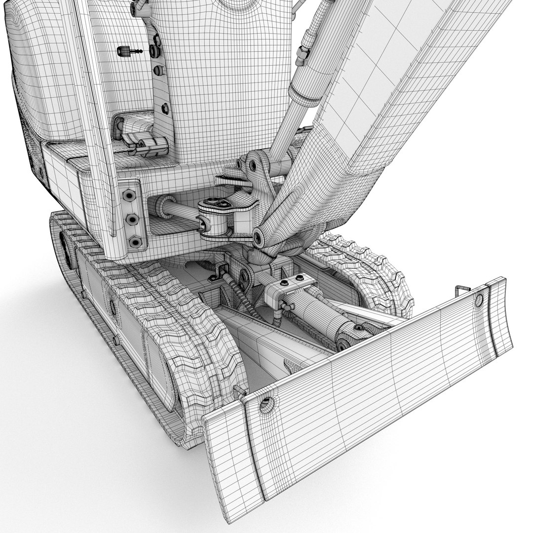 3d Model Mini Excavator