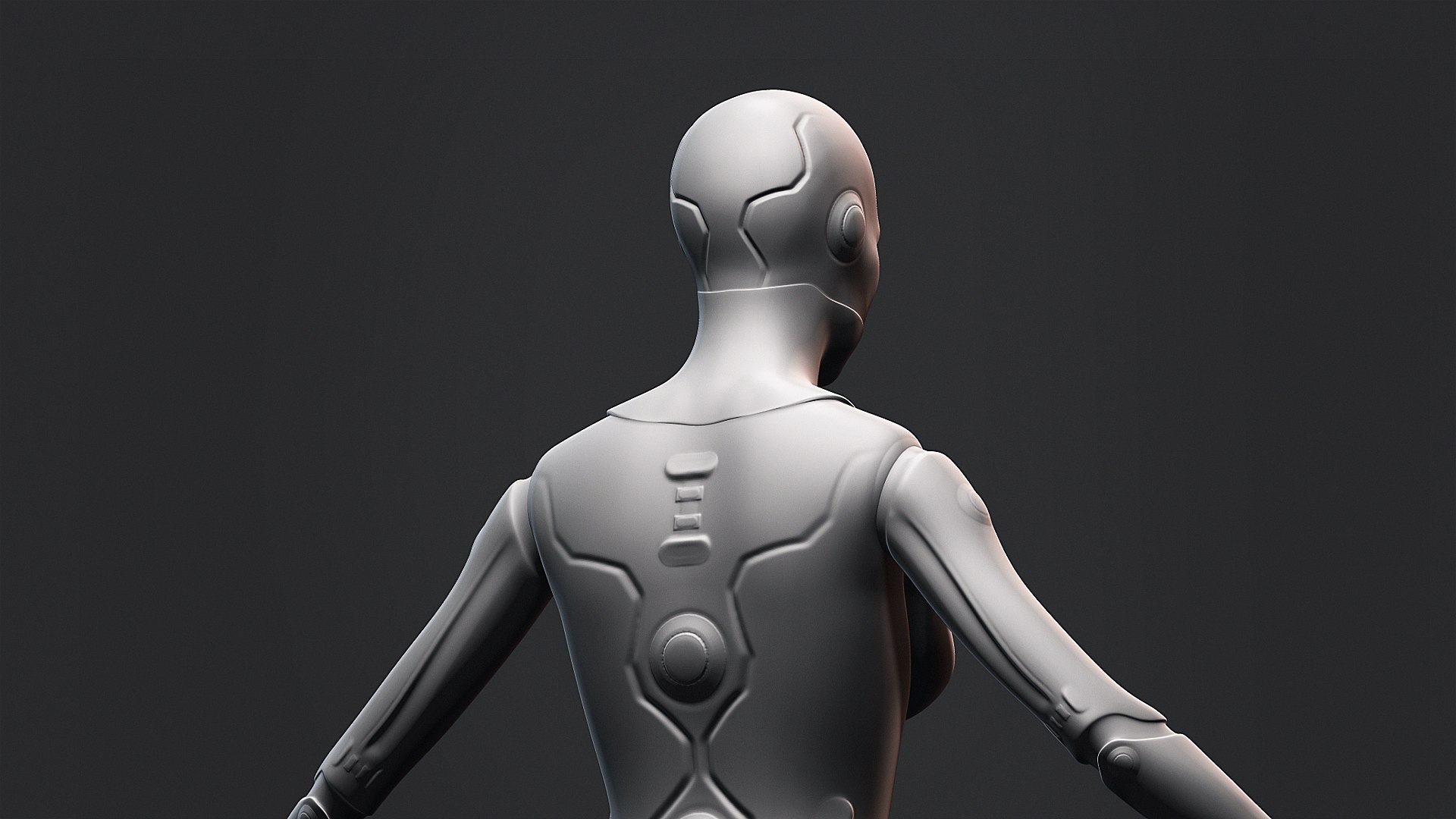 3D Female Robot Base Mesh - TurboSquid 1838083