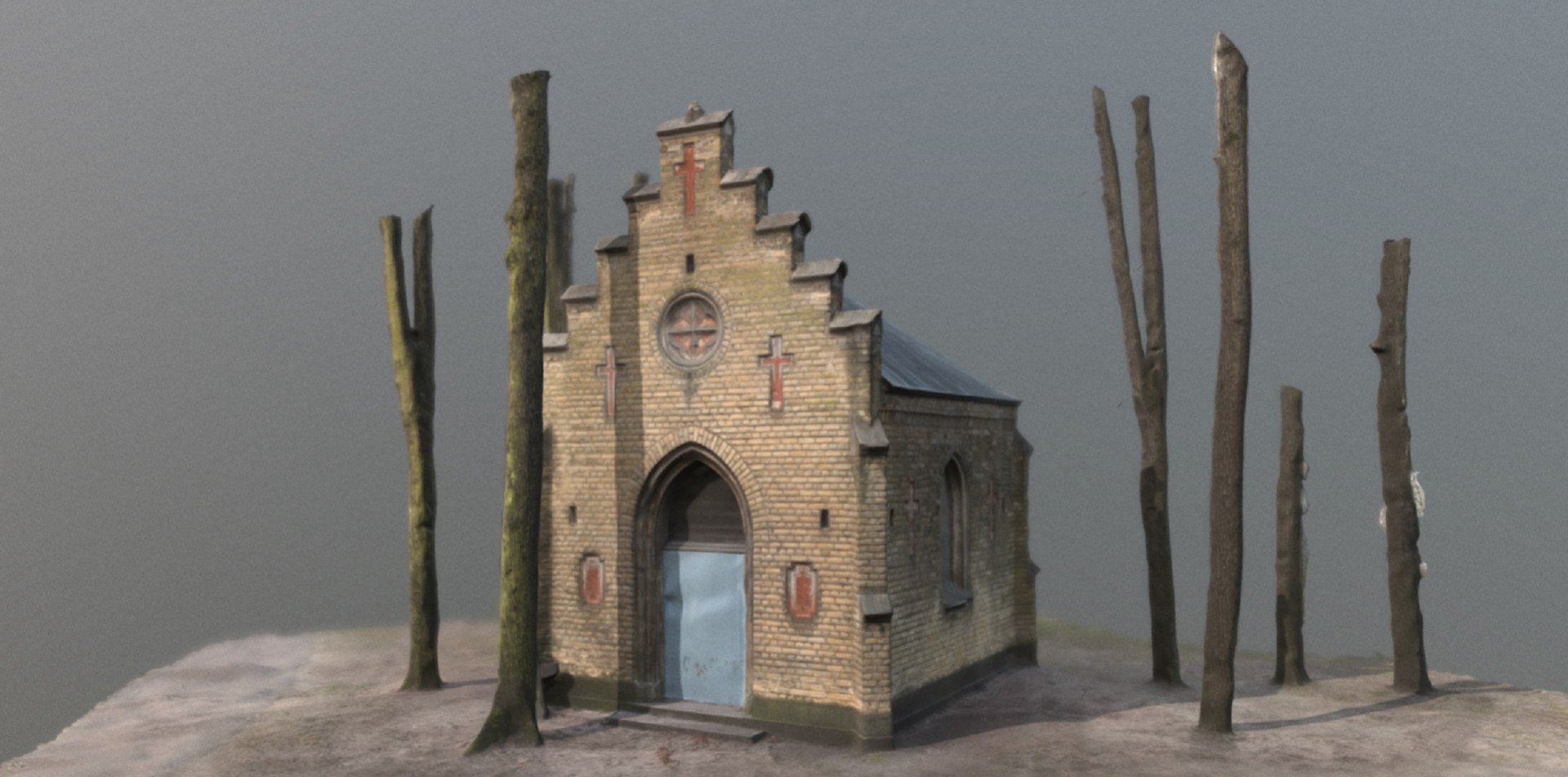 3D model building graveyard - TurboSquid 1661542