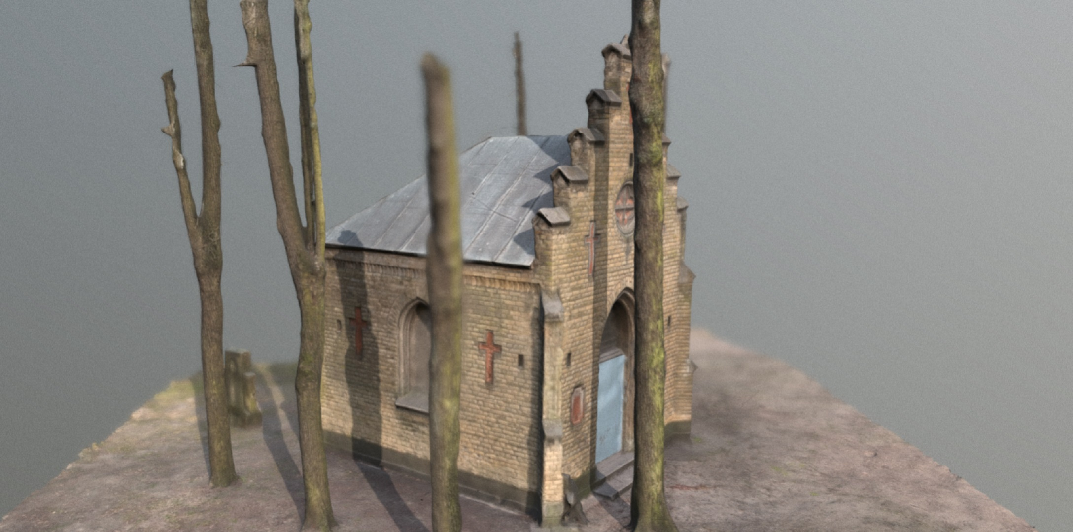 3D model building graveyard - TurboSquid 1661542
