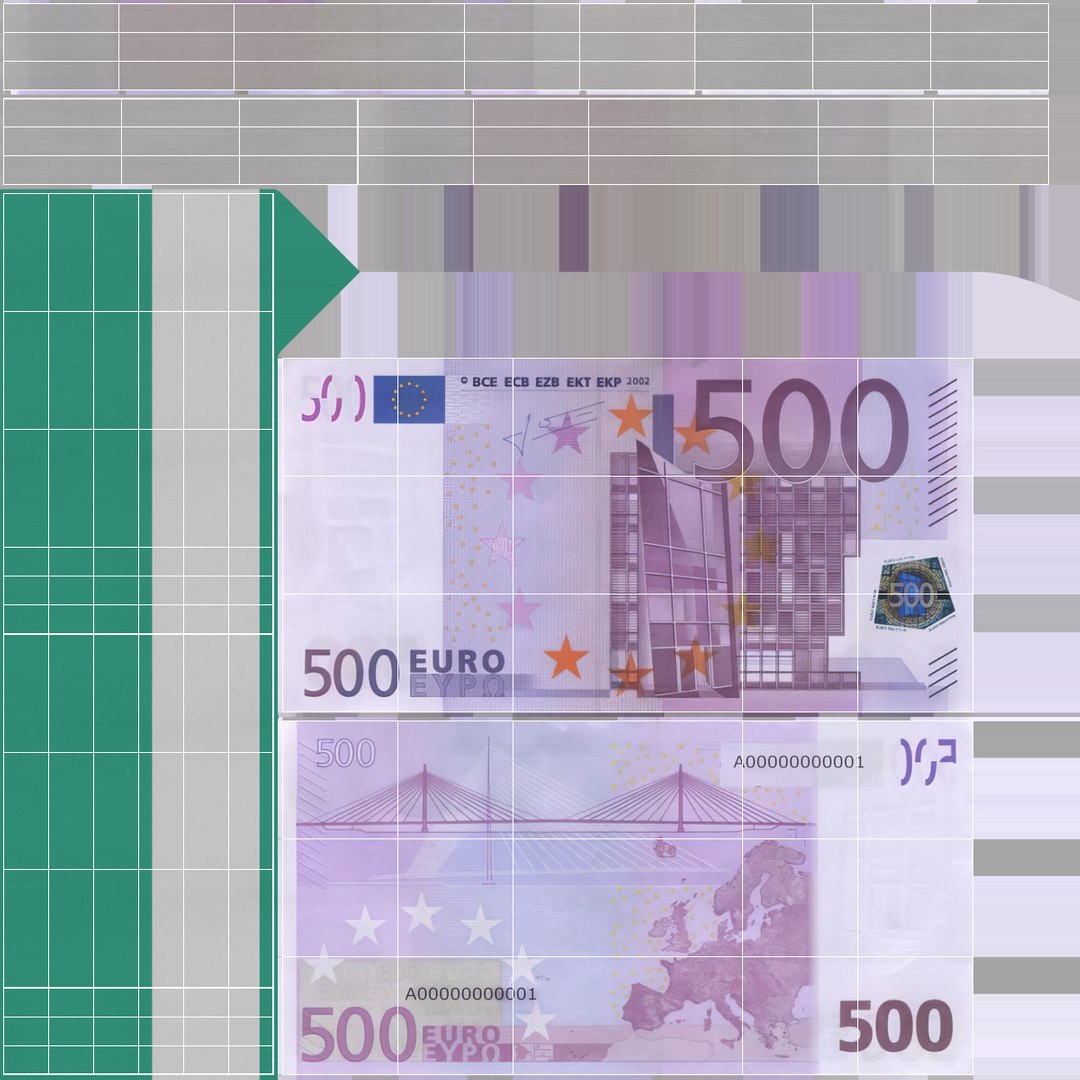3D EU Currency 500 Euro Banknotes Pack - TurboSquid 2256058