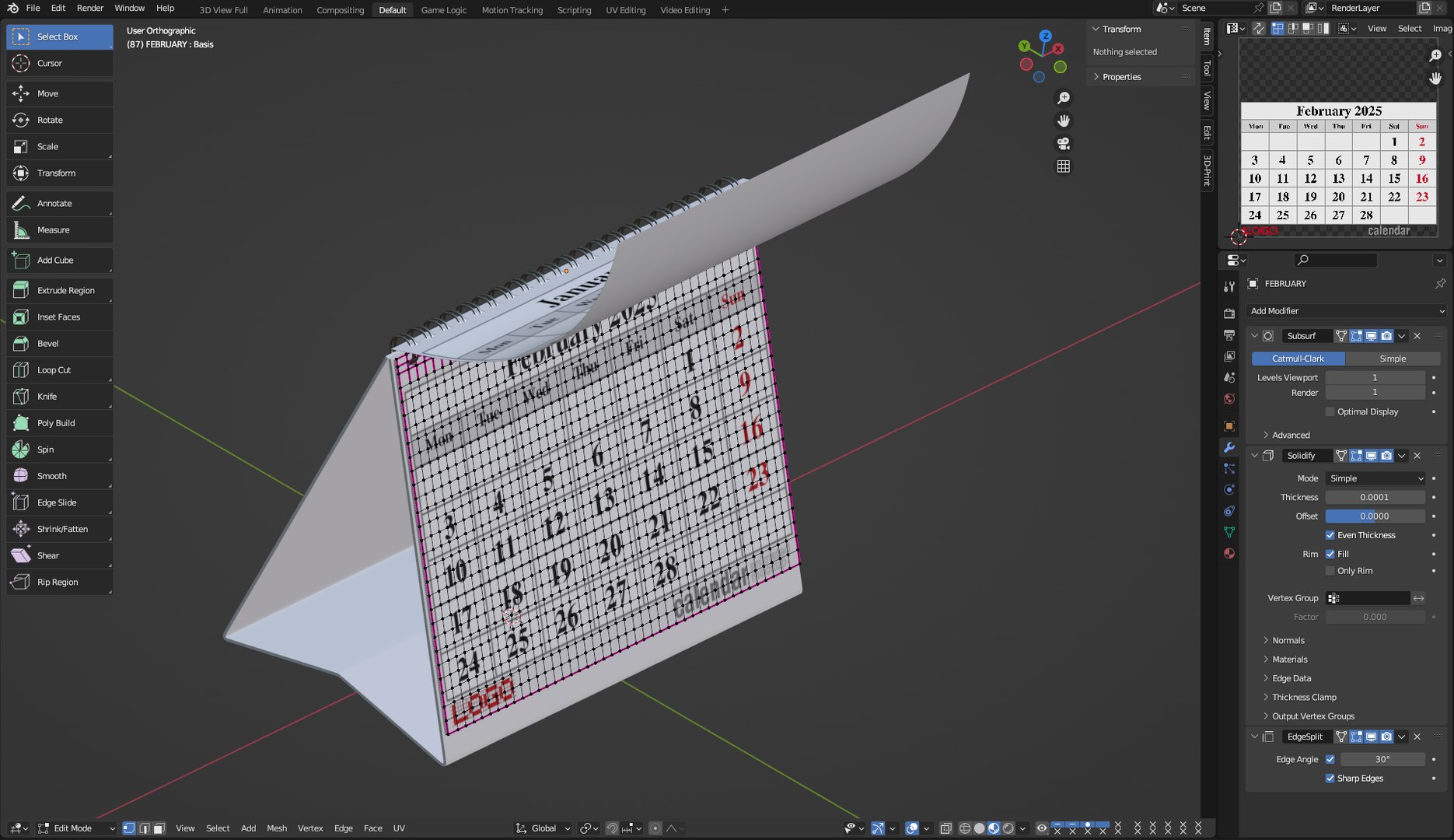 Animated Desk Calendar 3D Model - TurboSquid 2316449