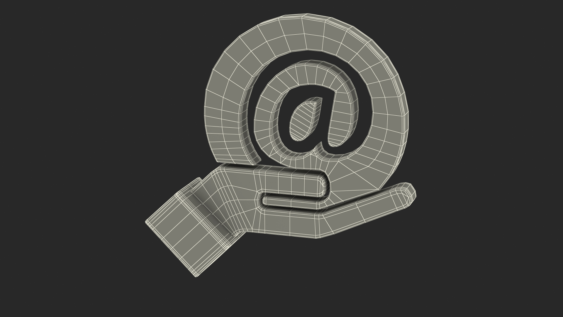 Email Hand Icon Mail Model - TurboSquid 1694819