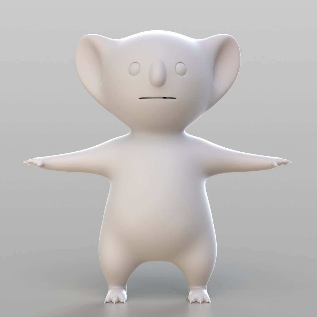 Cartoon koala 3D model - TurboSquid 1306569