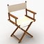 3ds White Director Chair