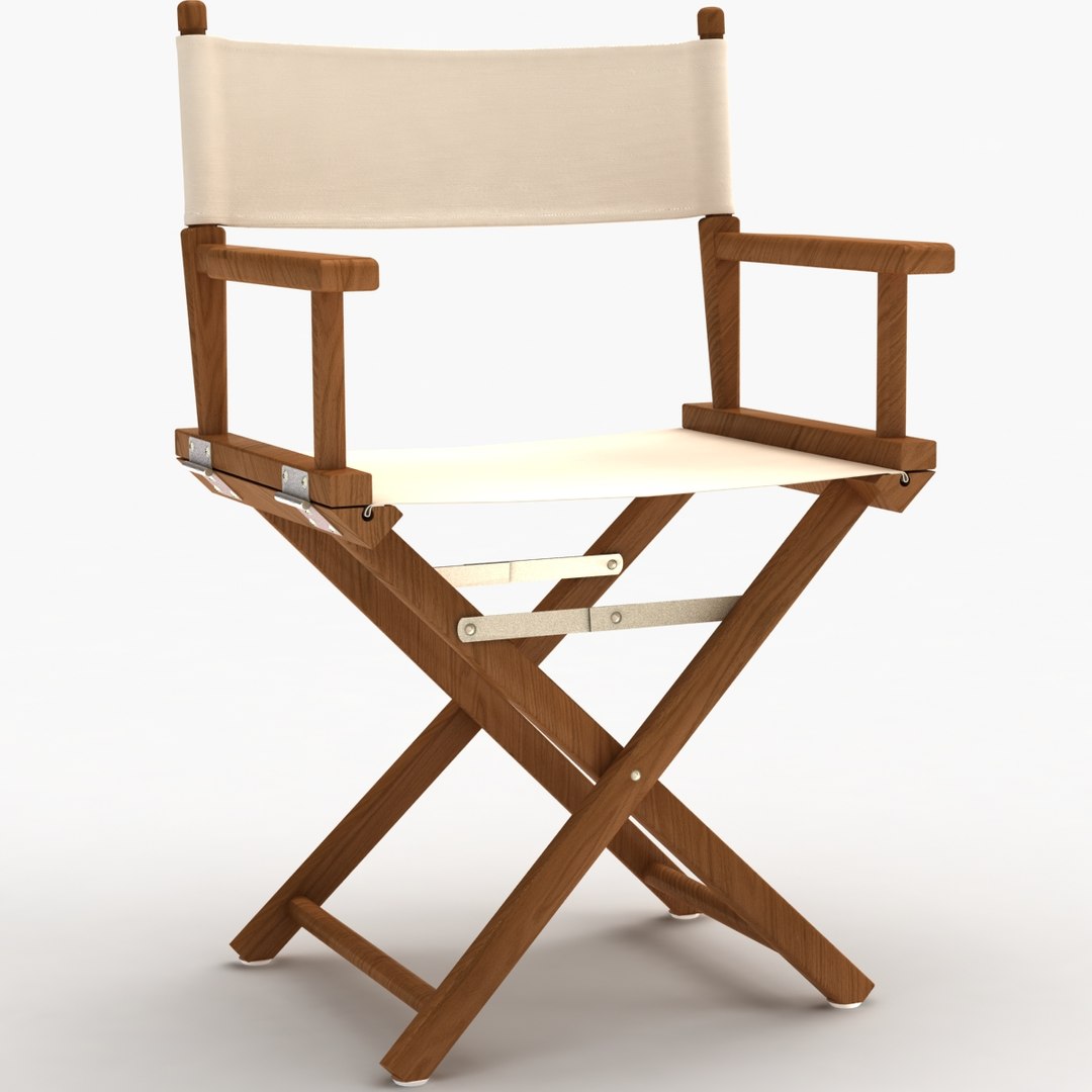3ds White Director Chair
