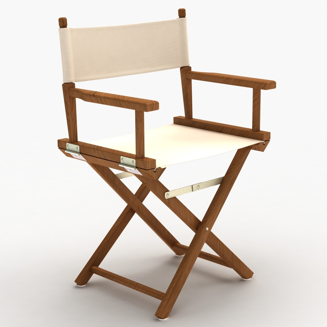3ds White Director Chair