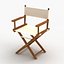 3ds White Director Chair