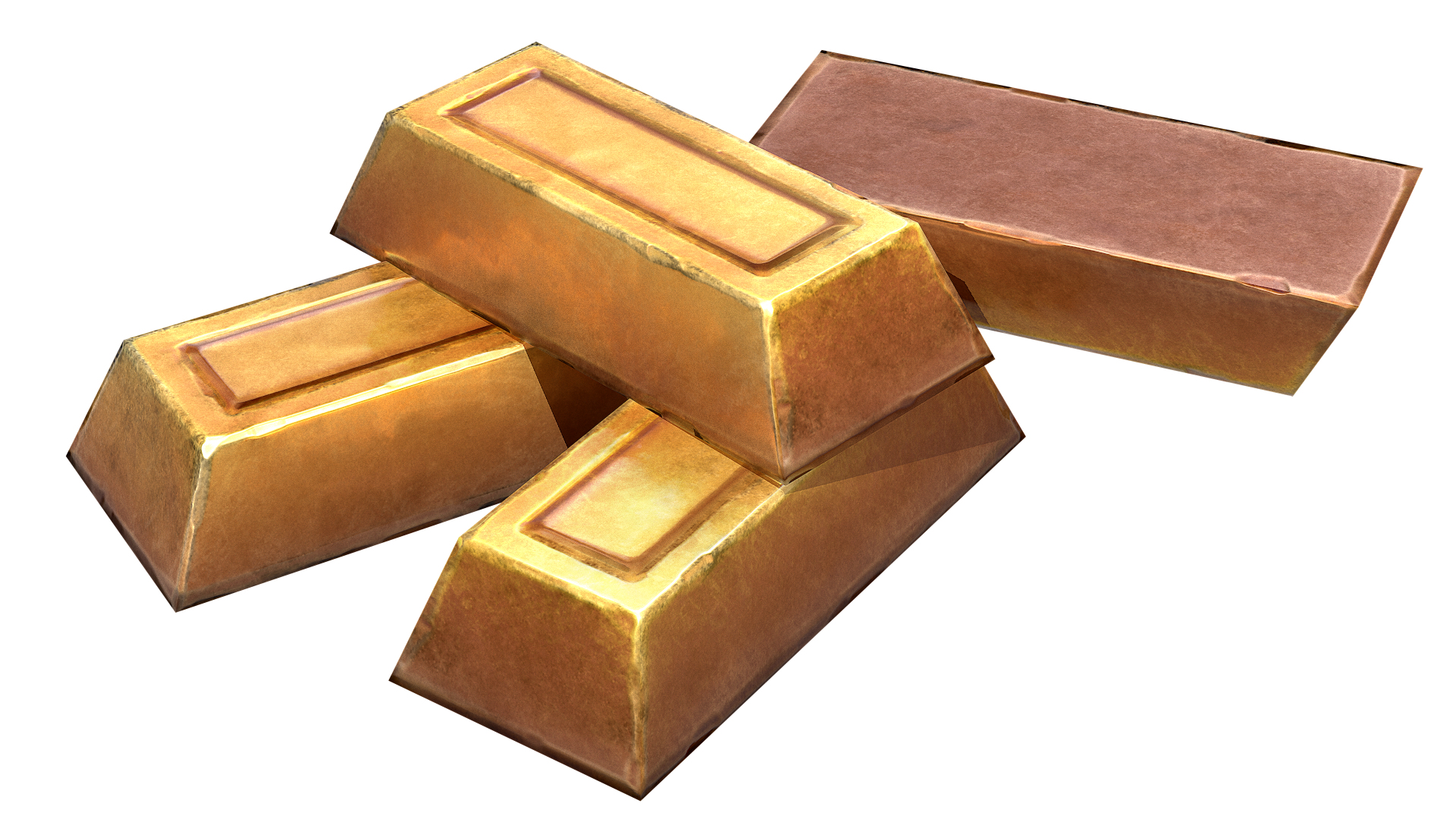 Golden Ingot 3D model - TurboSquid 1742664