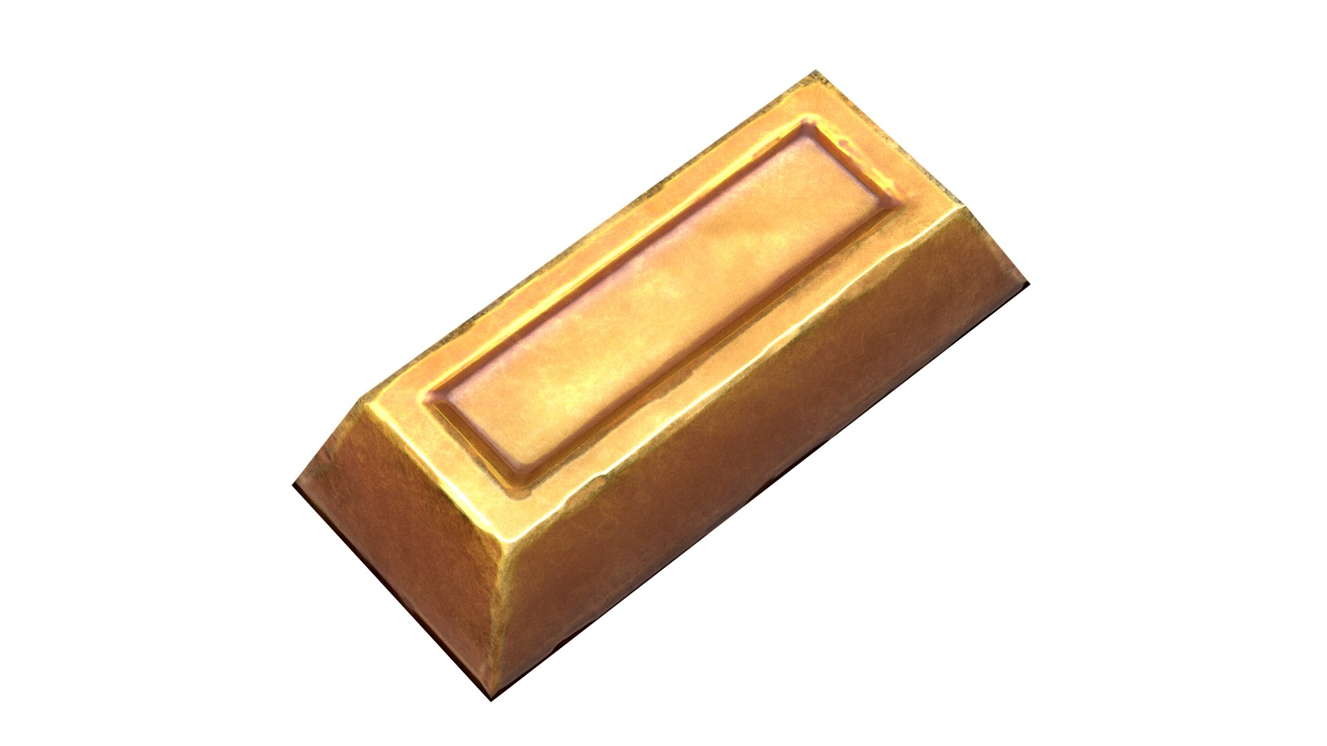 Golden Ingot 3D Model - TurboSquid 1742664