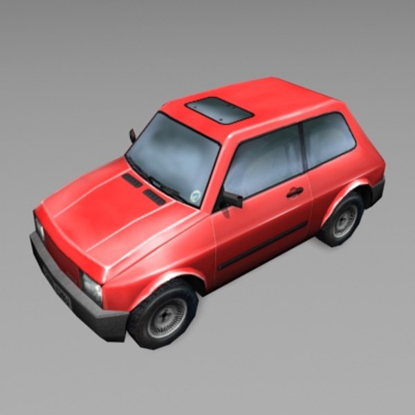 3d red car