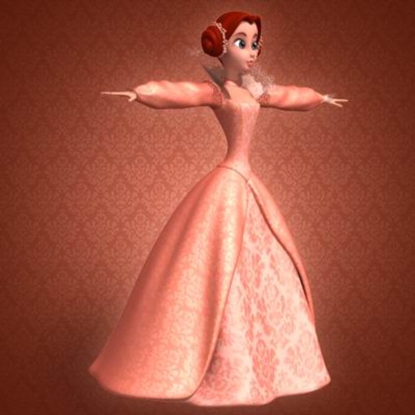 3d beautiful princess model