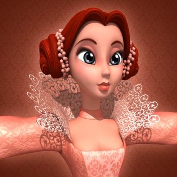 3d beautiful princess model