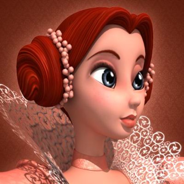 3d beautiful princess model