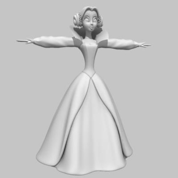 3d beautiful princess model