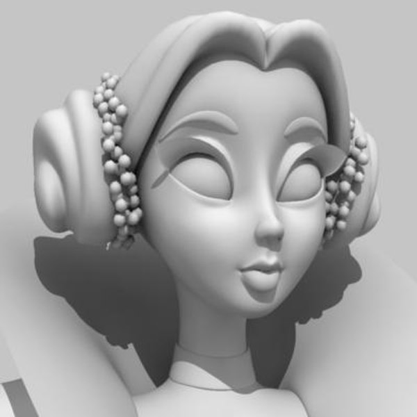 3d beautiful princess model