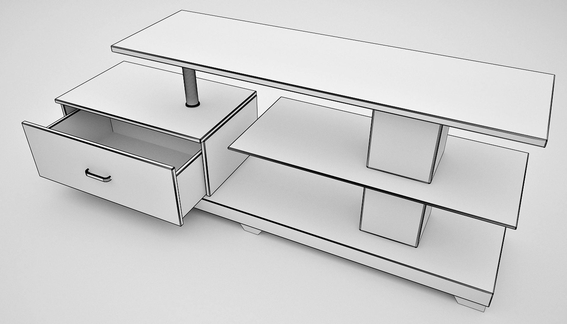 3d Model Tv Table Modern