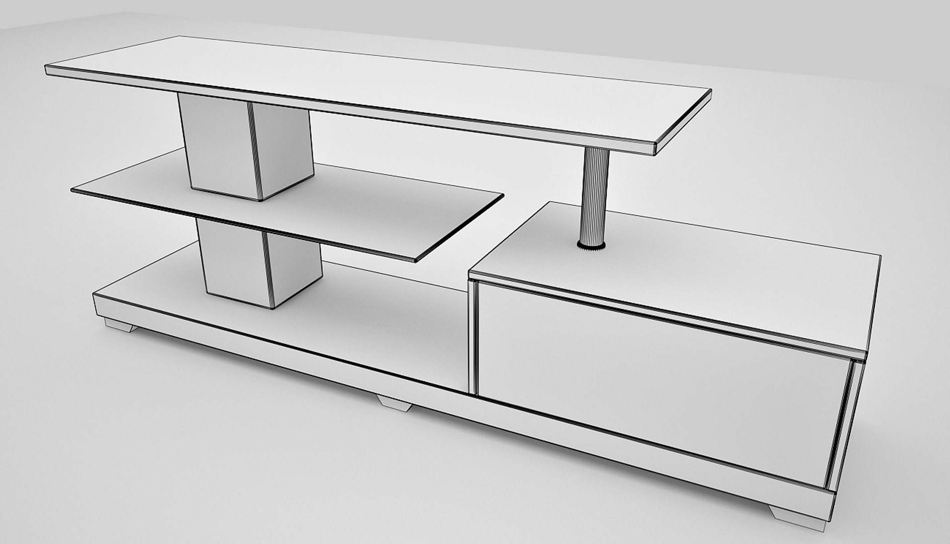 3d Model Tv Table Modern