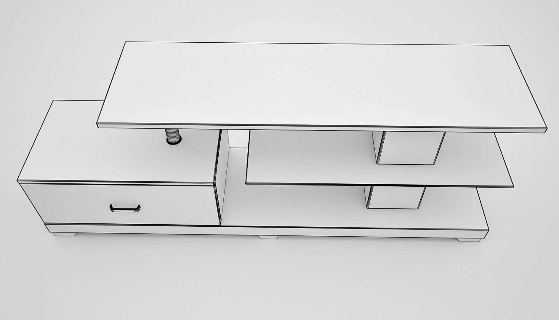 3d Model Tv Table Modern