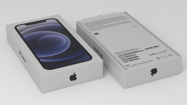 caixa de embalagem para iPhone 12 preta Modelo 3D - TurboSquid 1692531