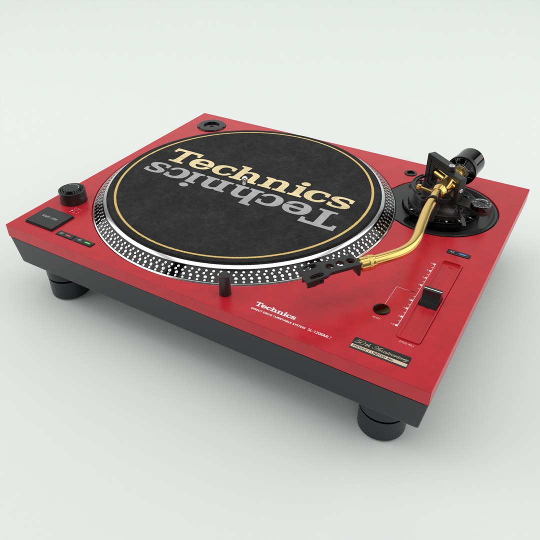 Technics SL-1200M7L Turntable Red Model - TurboSquid 2098797