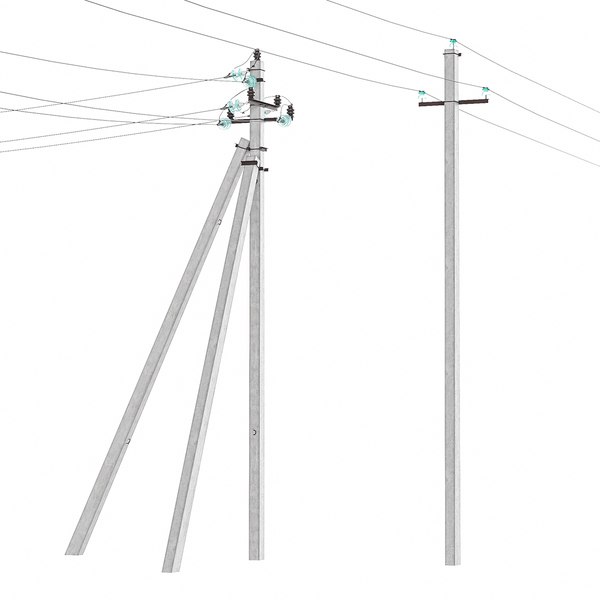 modelo 3d Postes electricos - TurboSquid 1611519