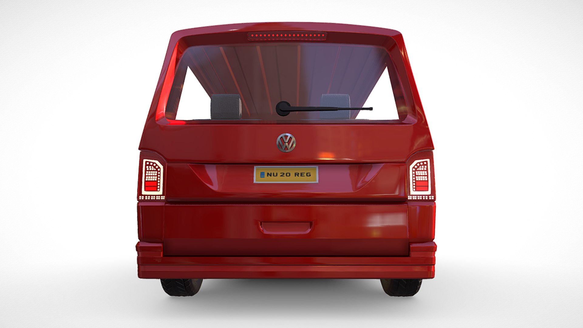 Red Van - Volkswagen Transporter T6 3D Model - TurboSquid 2149369