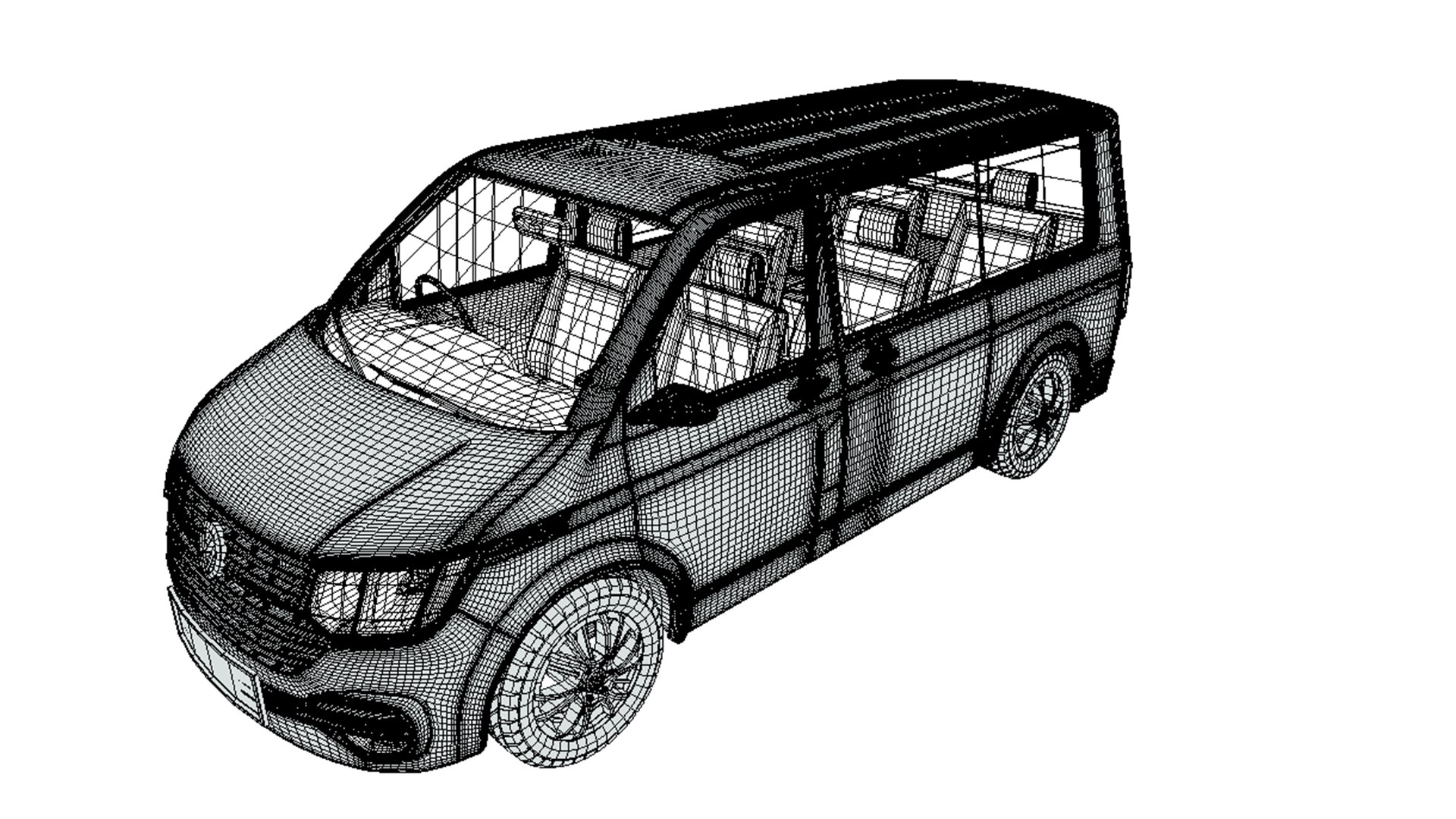 Red Van - Volkswagen Transporter T6 3D Model - TurboSquid 2149369