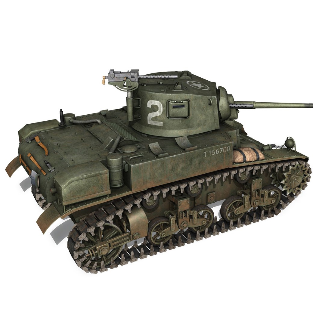 M3a1 Light Tank Stuart 3D - TurboSquid 1202967