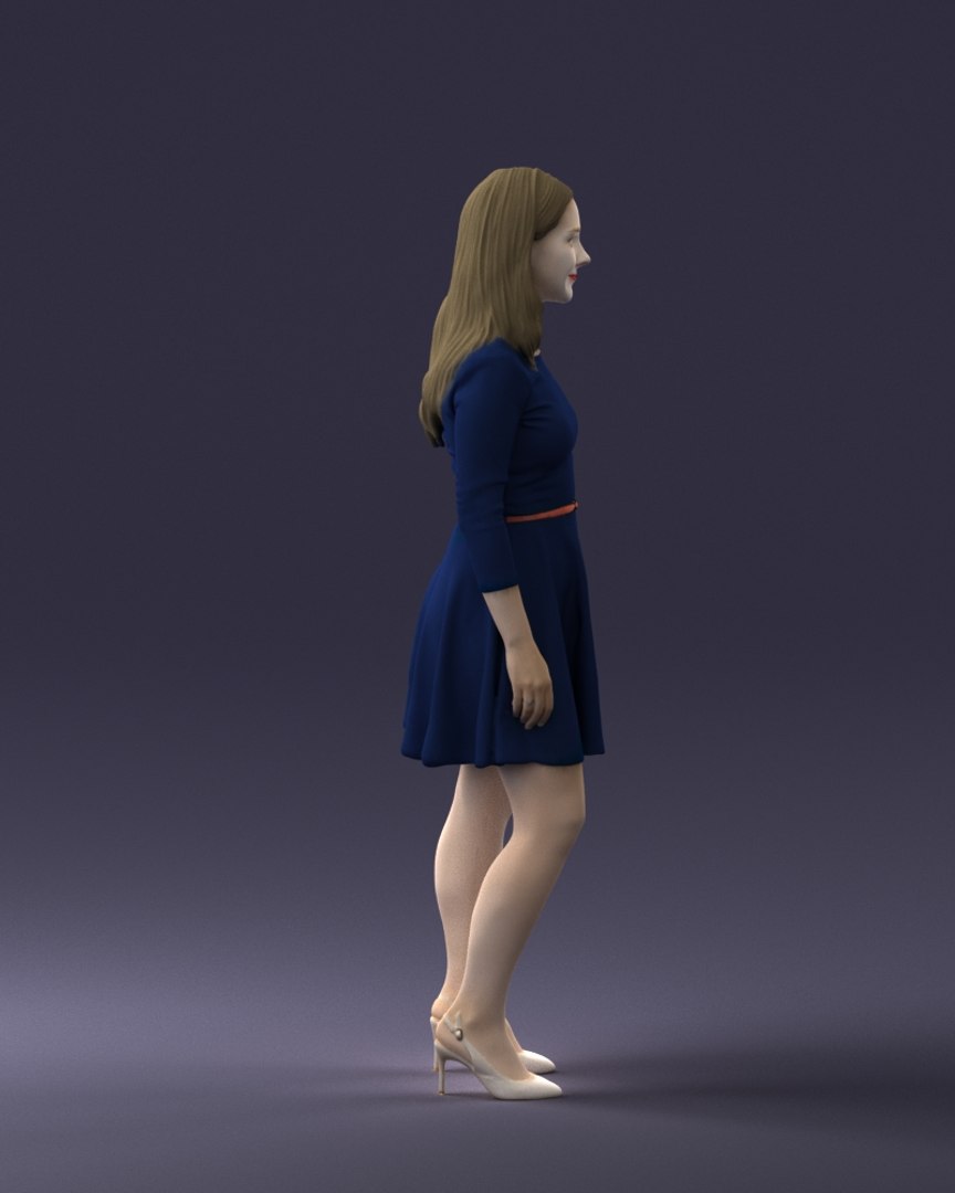 Smiling girl 3D model - TurboSquid 1437401