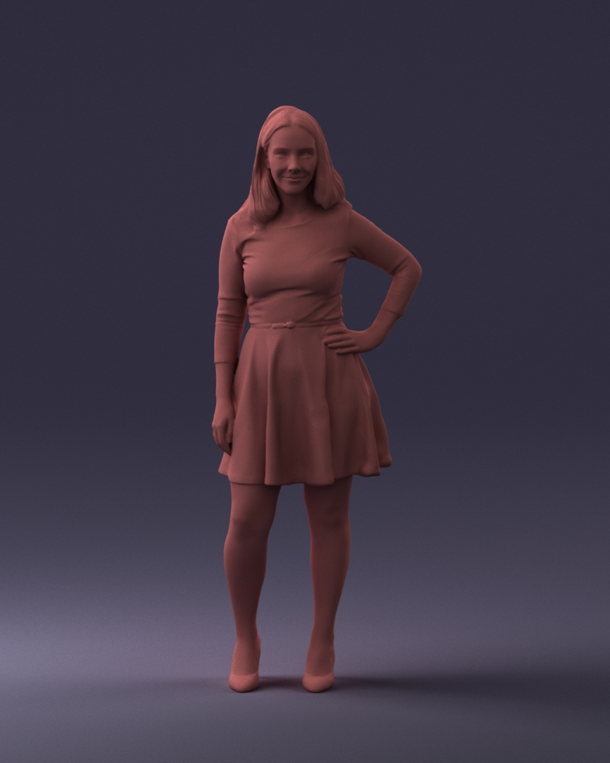 Smiling girl 3D model - TurboSquid 1437401