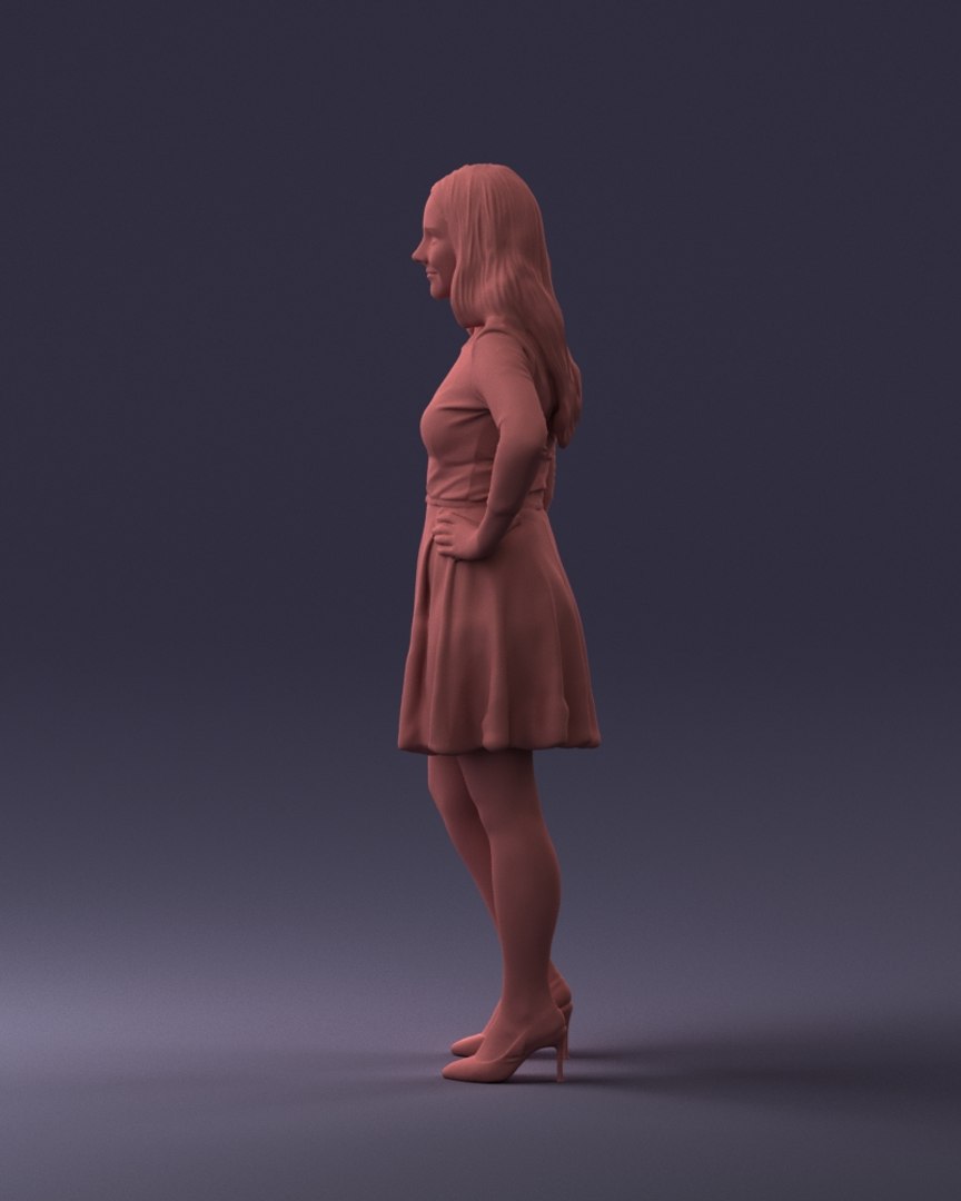 Smiling girl 3D model - TurboSquid 1437401