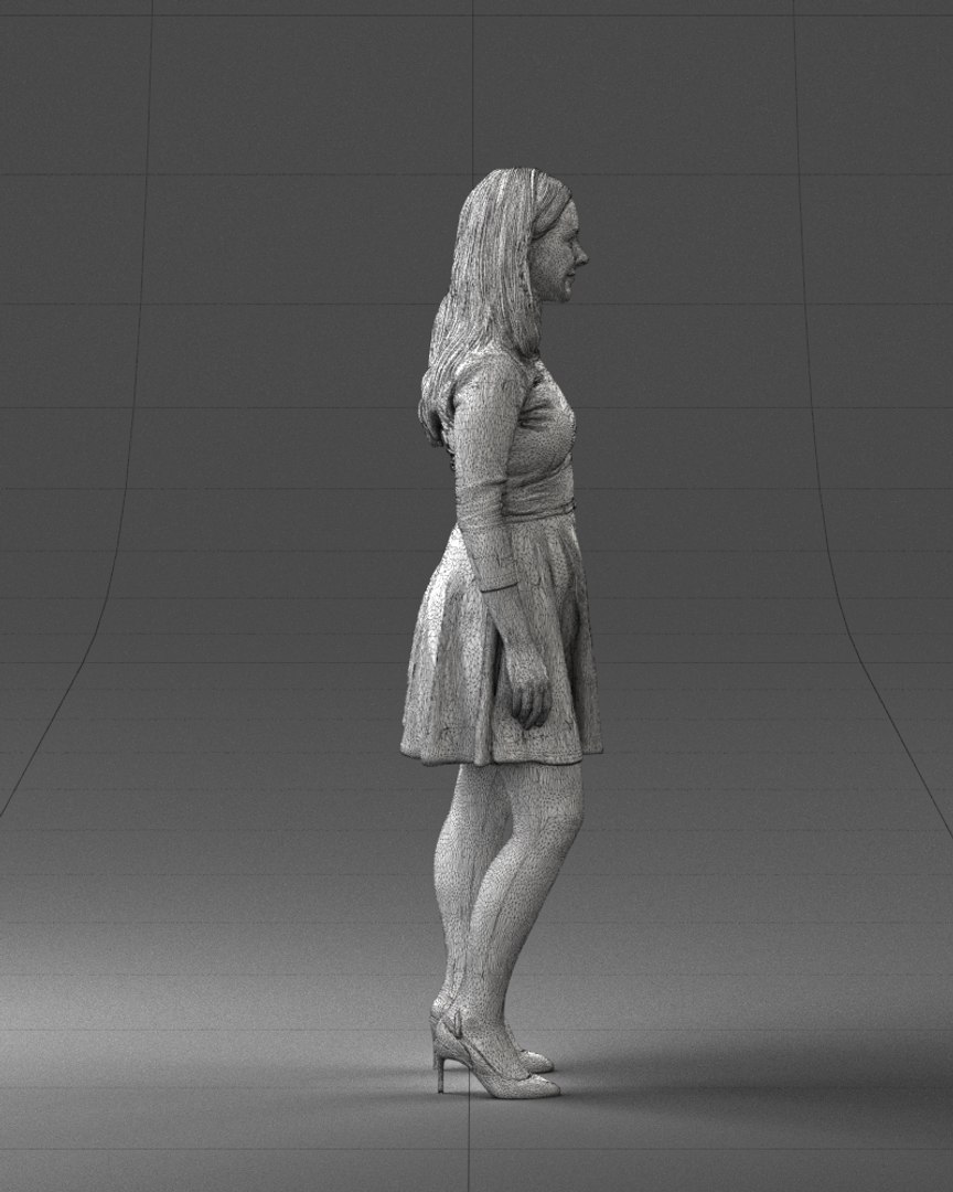 Smiling girl 3D model - TurboSquid 1437401