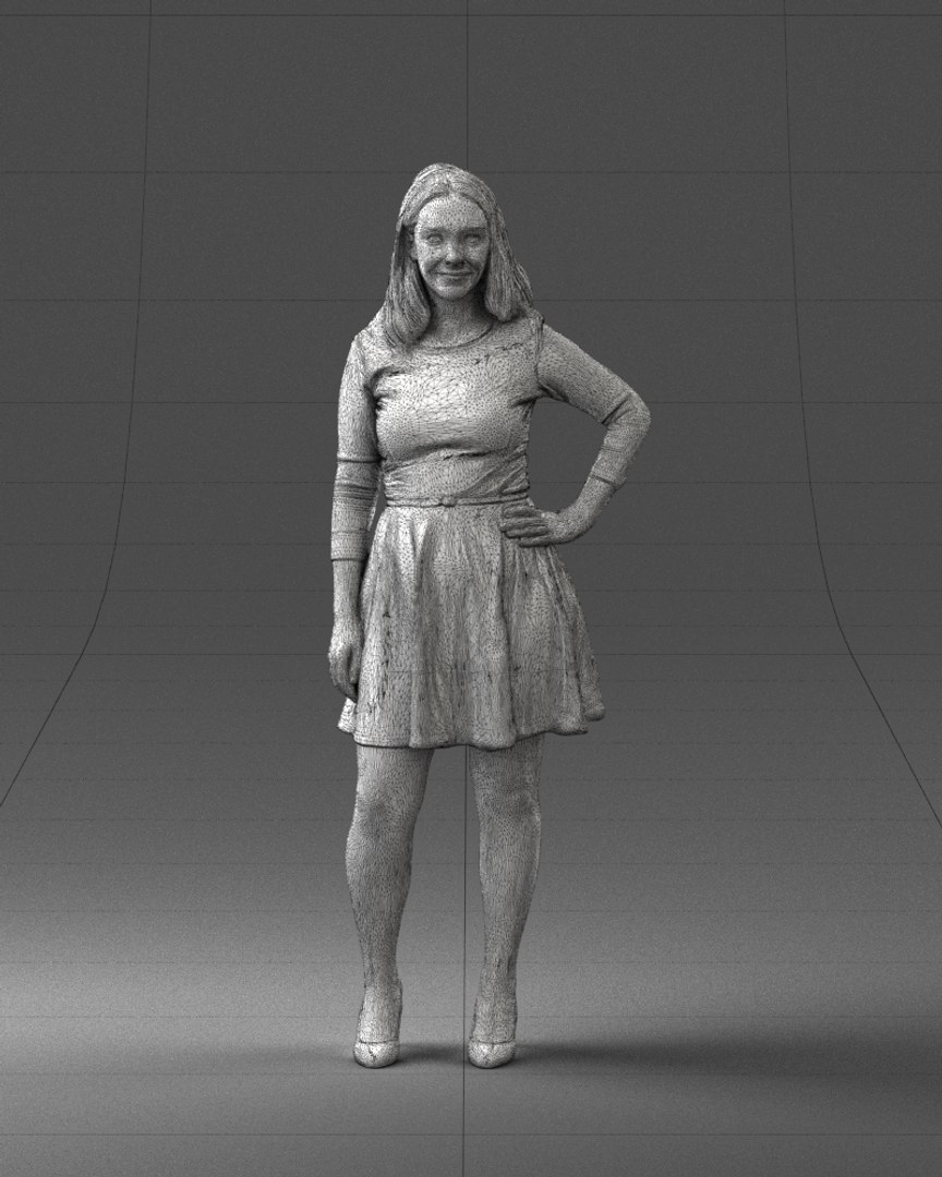 Smiling girl 3D model - TurboSquid 1437401