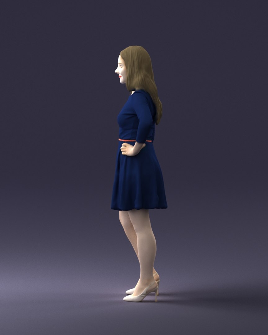 Smiling girl 3D model - TurboSquid 1437401