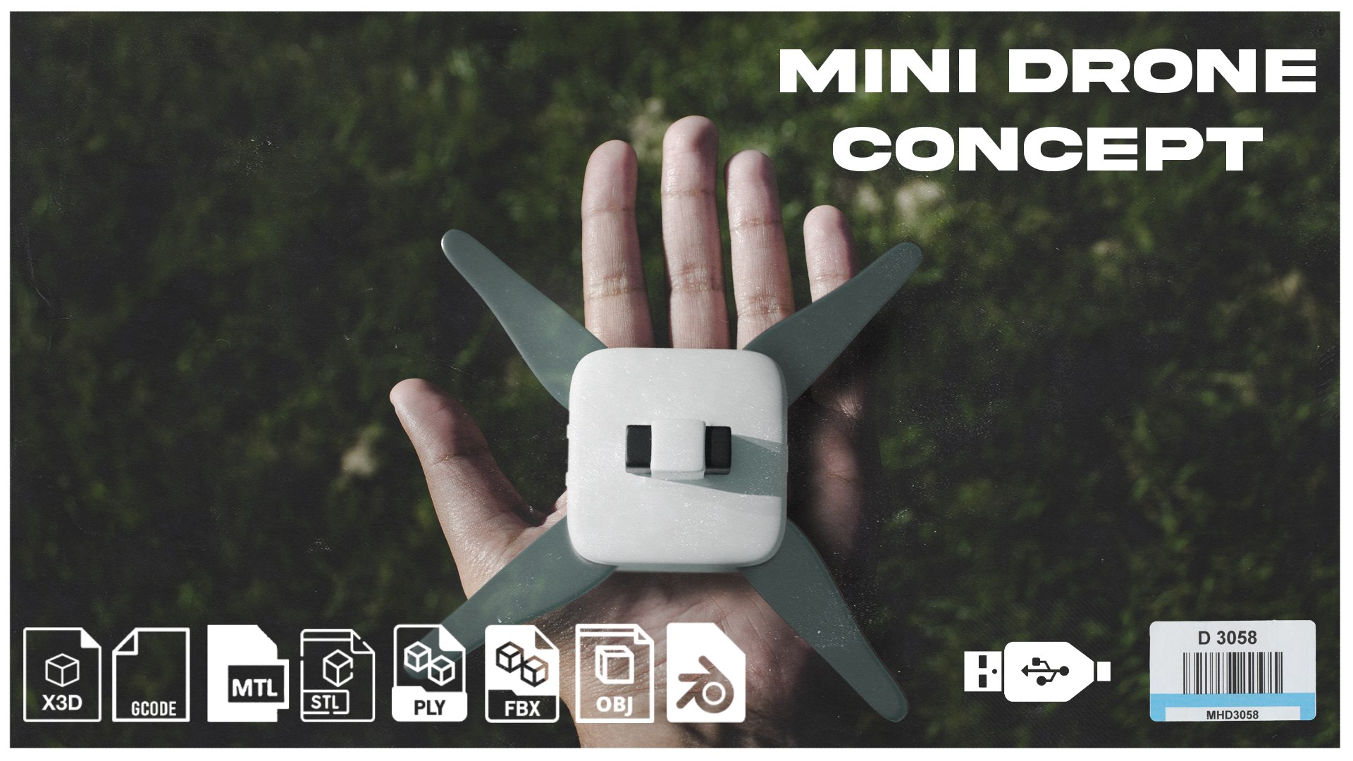 Mini Drone 3D - TurboSquid 1994903