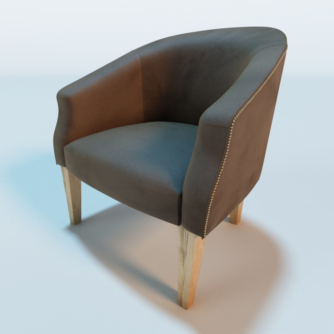 antique tub chair 3d model