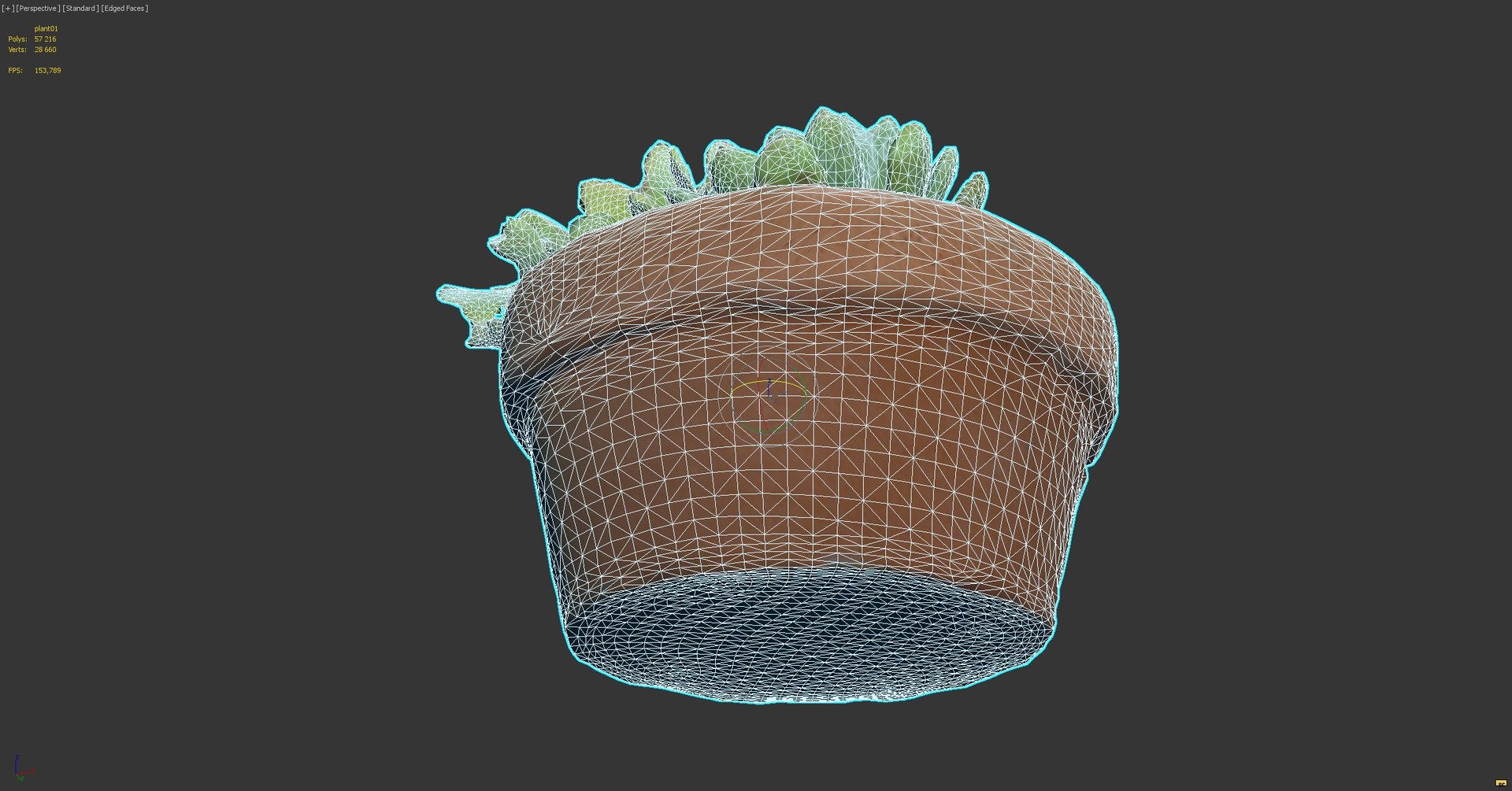 3D Model Small Patio Table Plant - TurboSquid 1329286