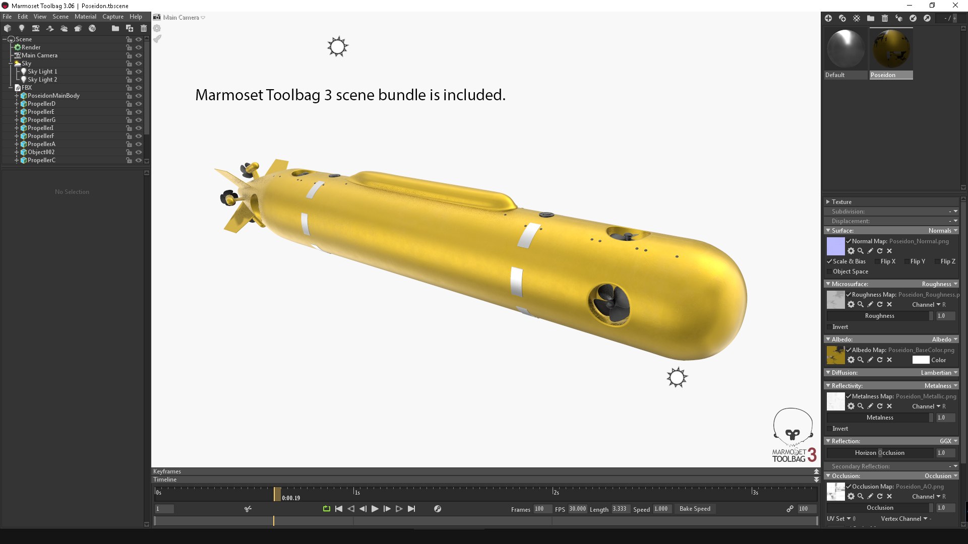 Poseidon Unmanned Underwater Vehicle Model - TurboSquid 1385321