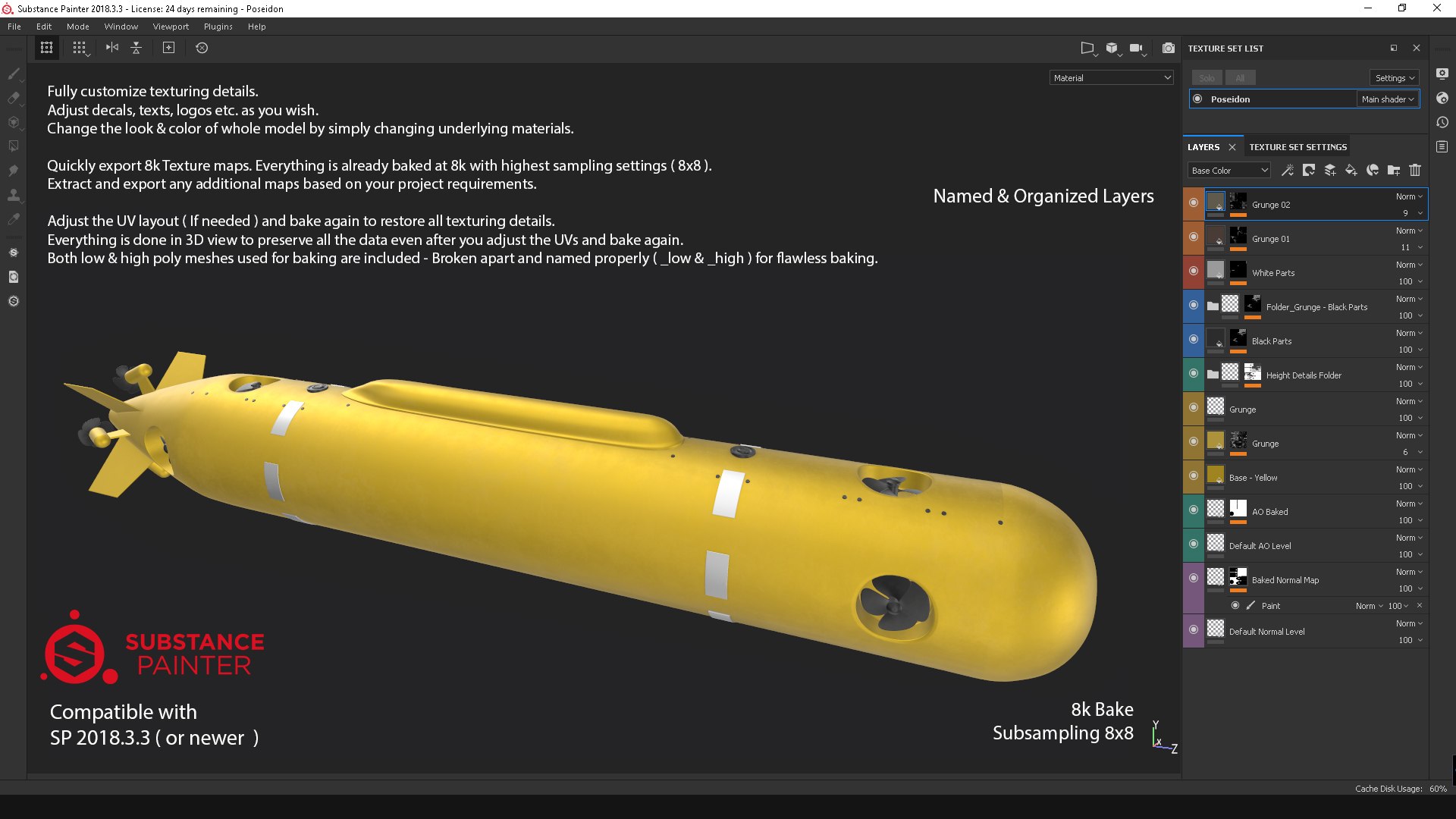 Poseidon Unmanned Underwater Vehicle Model - TurboSquid 1385321