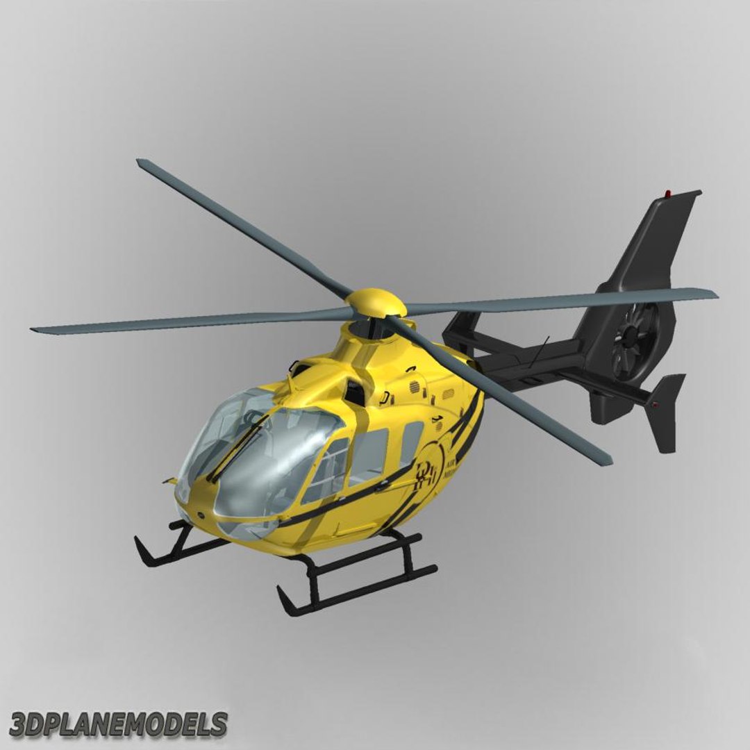 3d eurocopter ec-135 phi helicopters model