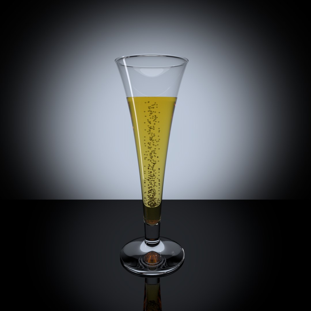 3d Model Champagne Glass