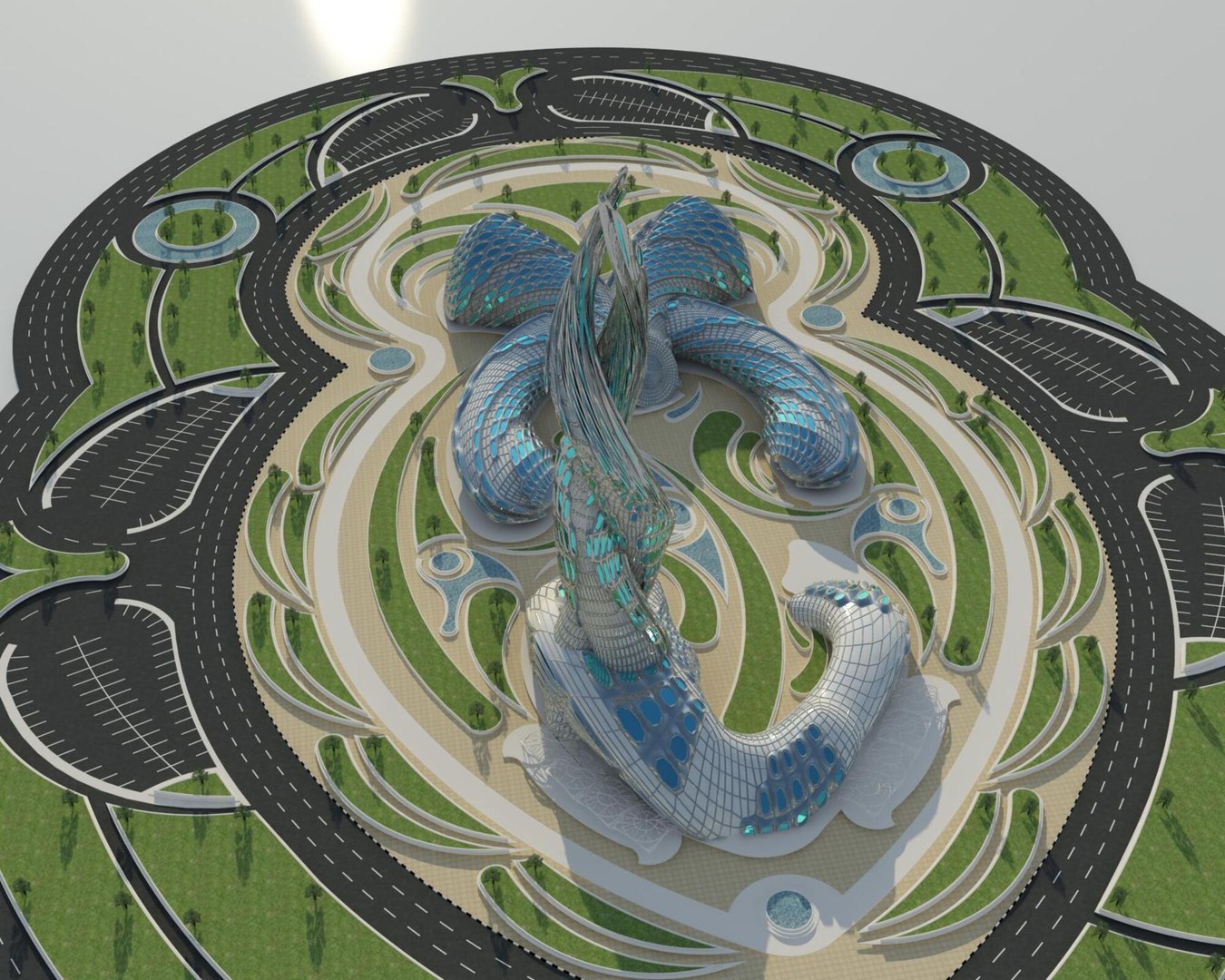 3D Parametirc 3D Future City - TurboSquid 2143369