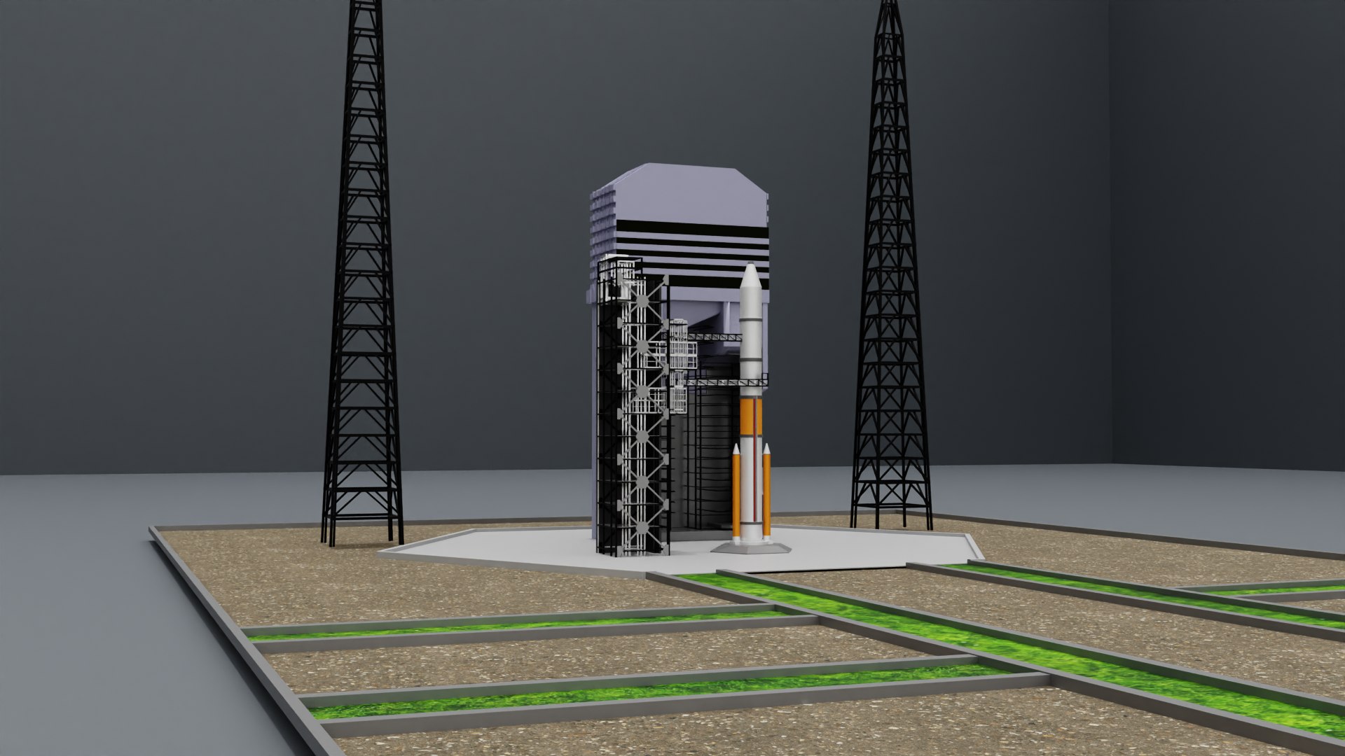 Space Center Launch Complex 3D Model - TurboSquid 1924018