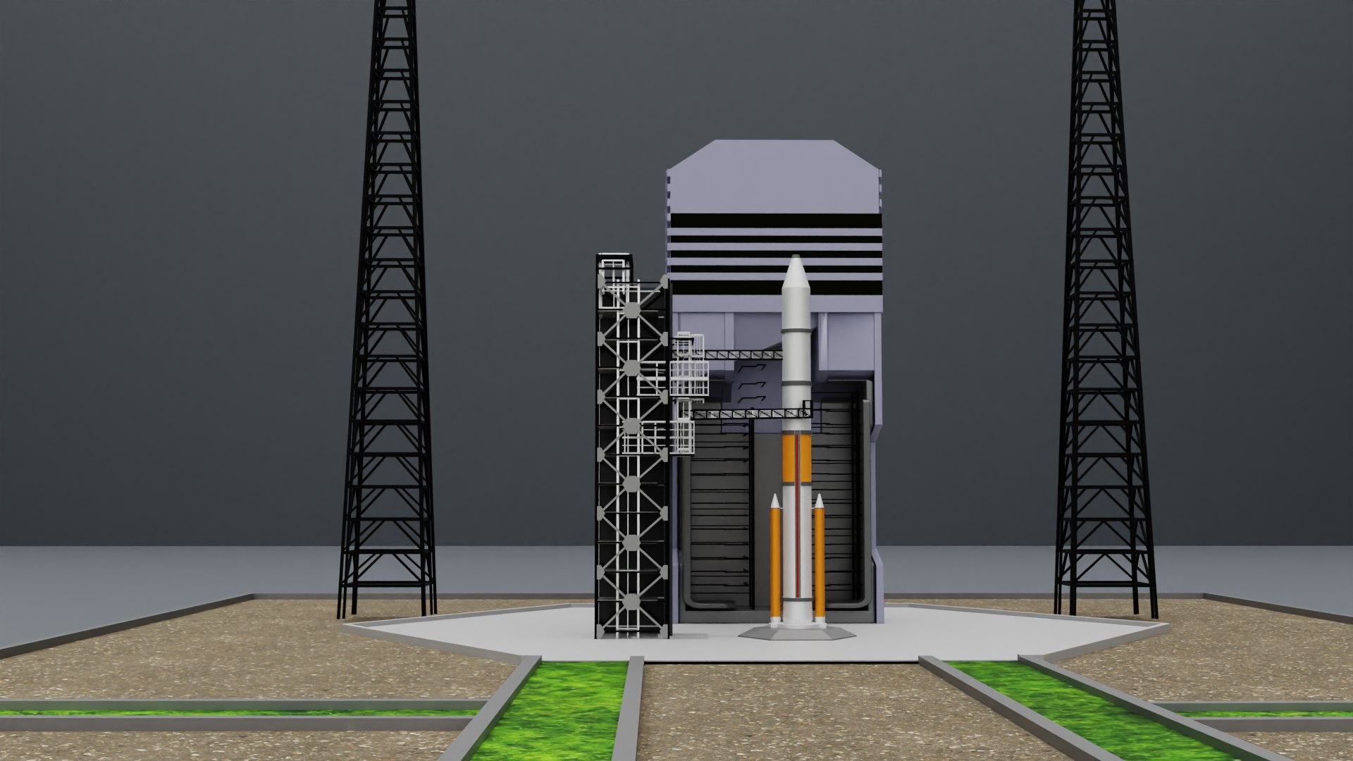 Space Center Launch Complex 3D Model - TurboSquid 1924018