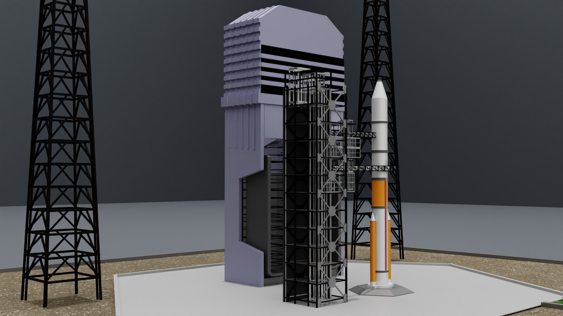 Space Center Launch Complex 3D Model - TurboSquid 1924018
