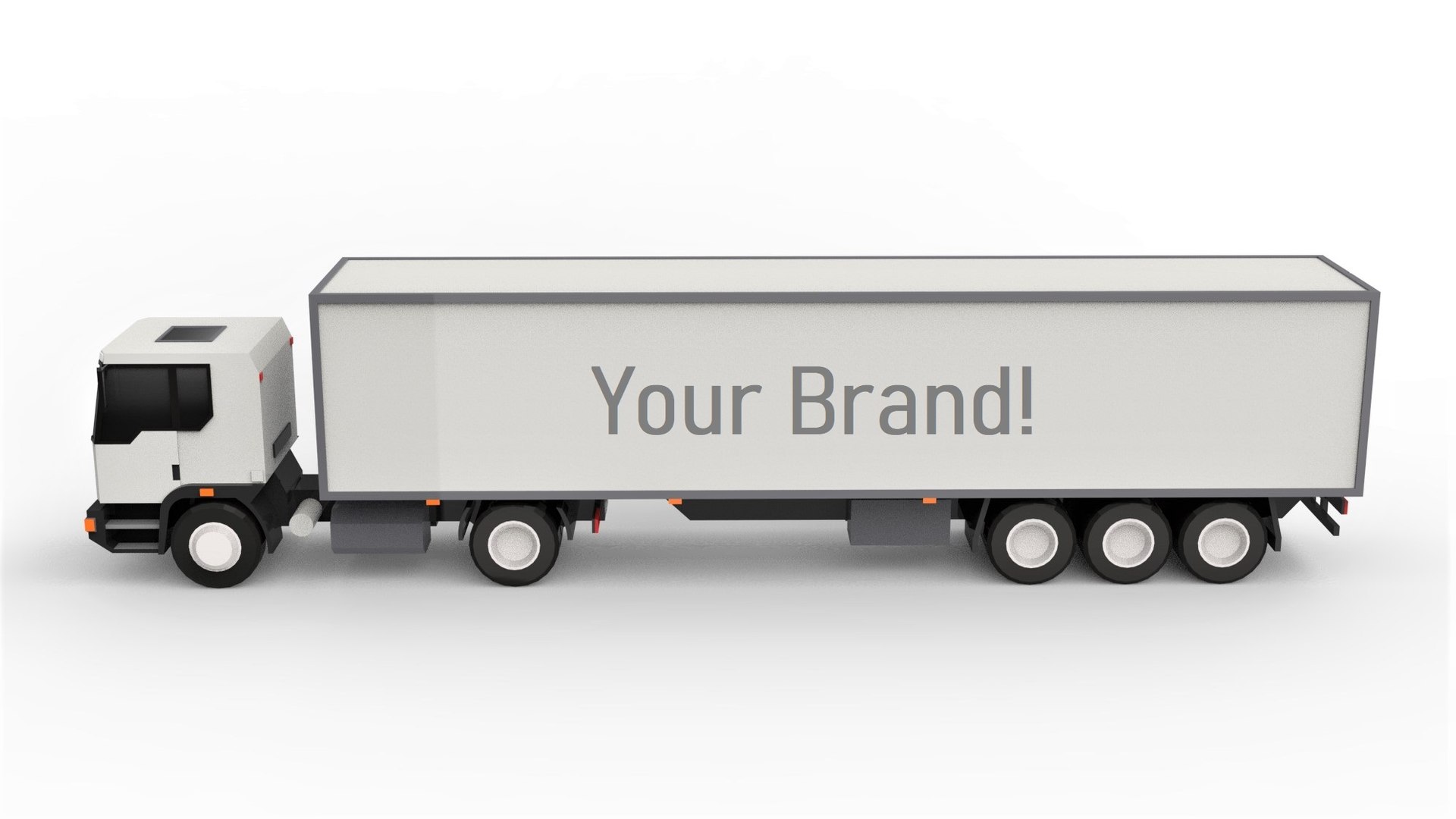 3D model cartoon trailer truck - TurboSquid 1530494