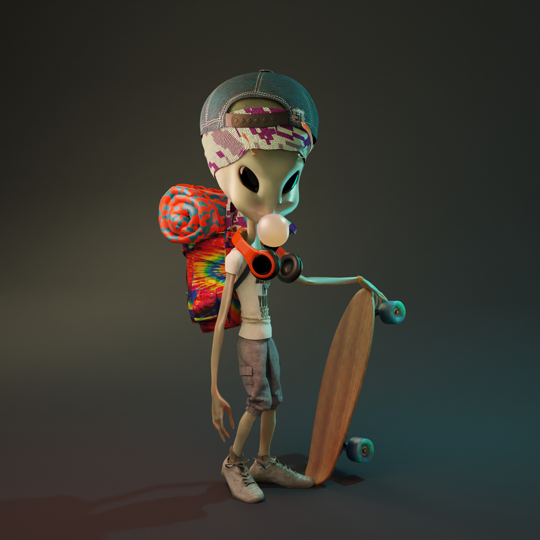 3D Alien Skater Model - TurboSquid 2111681