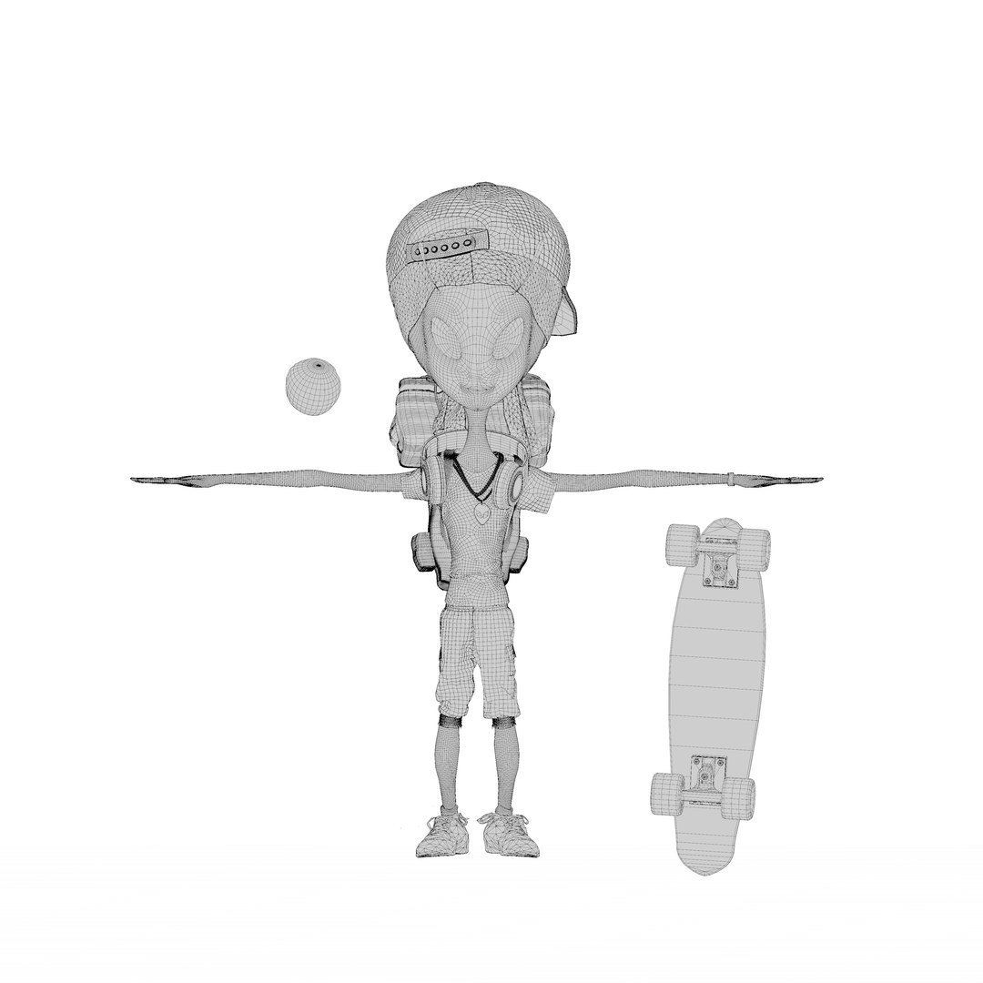 3D Alien Skater Model - TurboSquid 2111681